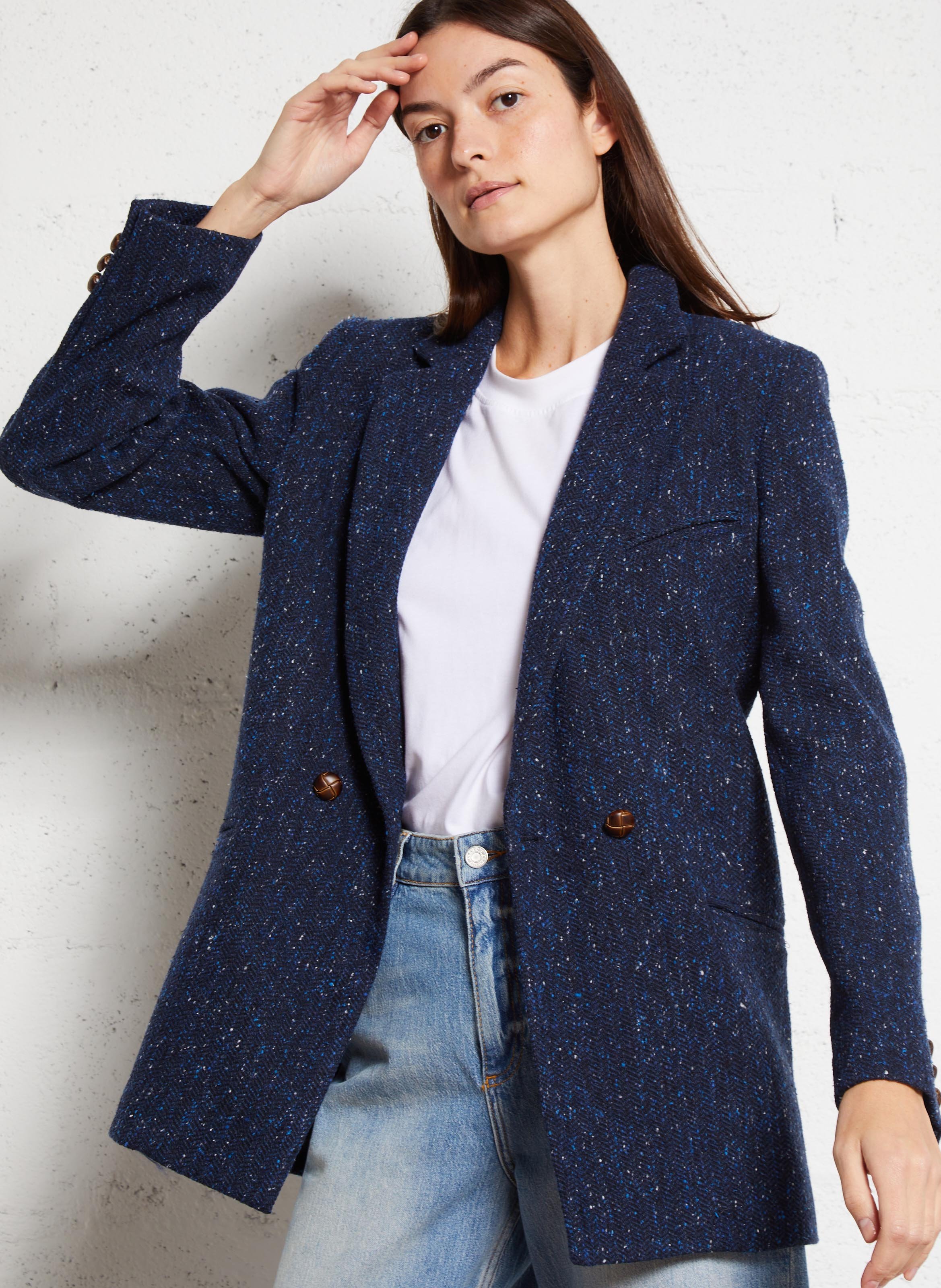Chaqueta Tipo Blazer Misty Blue Maison Hotel - Mujer - SPRINKLE AZALEA ...