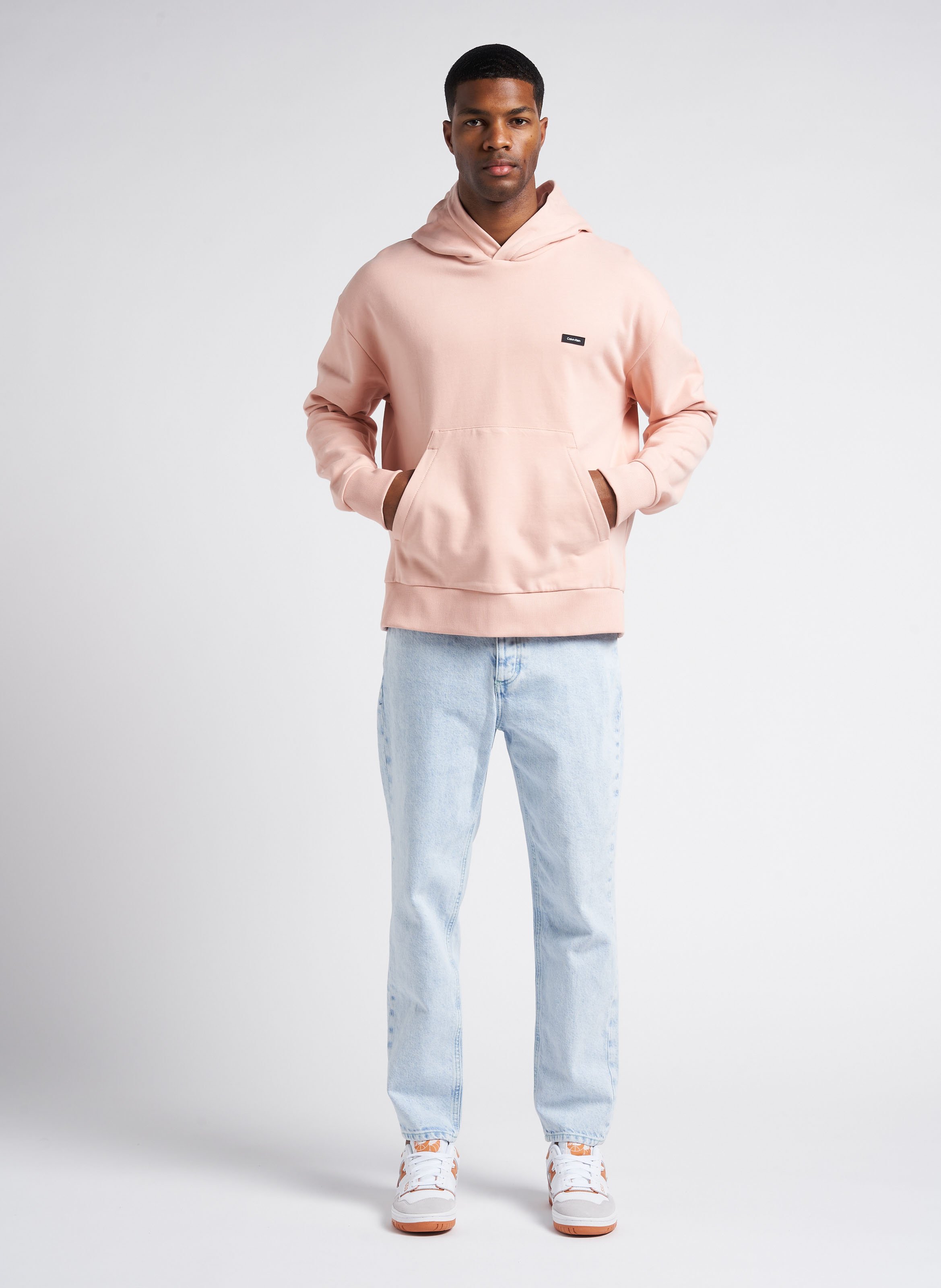 Cotton Hoodie Soft Coral Calvin Klein Men K10K110606 TMU SOFT CORAL Place des Tendances