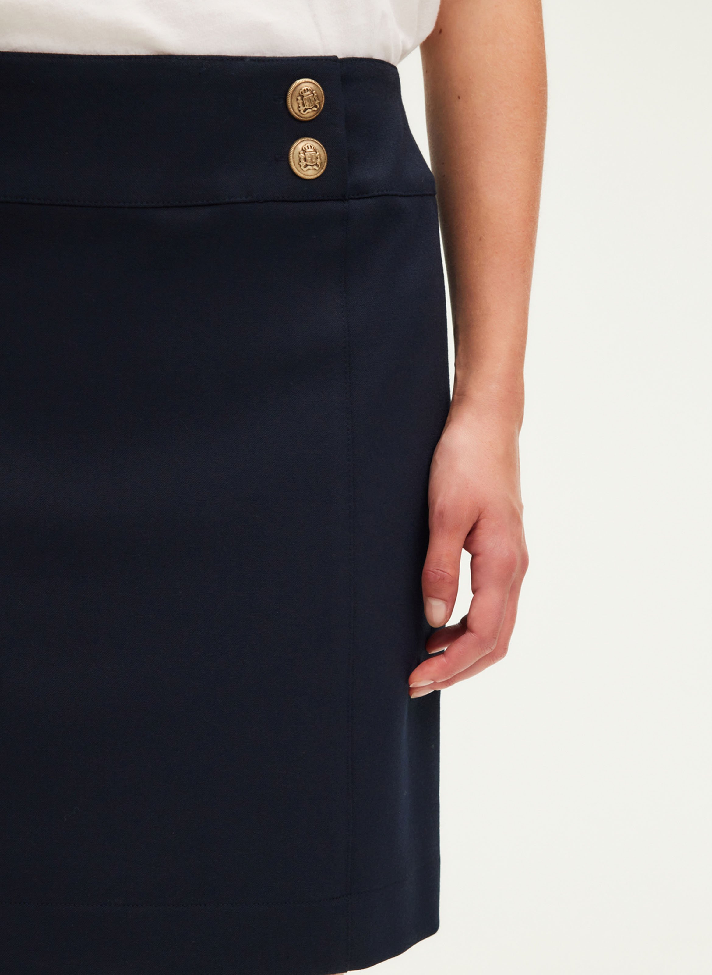 Blue Short pencil skirt
