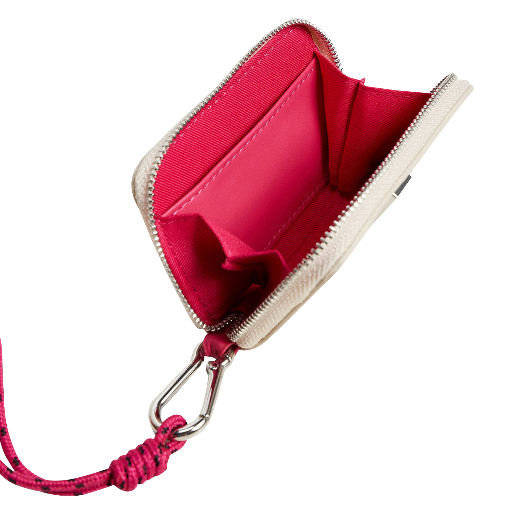 Mini Wallet With Rope Tie Blanc Naturel Mango - Women | Place des Tendances