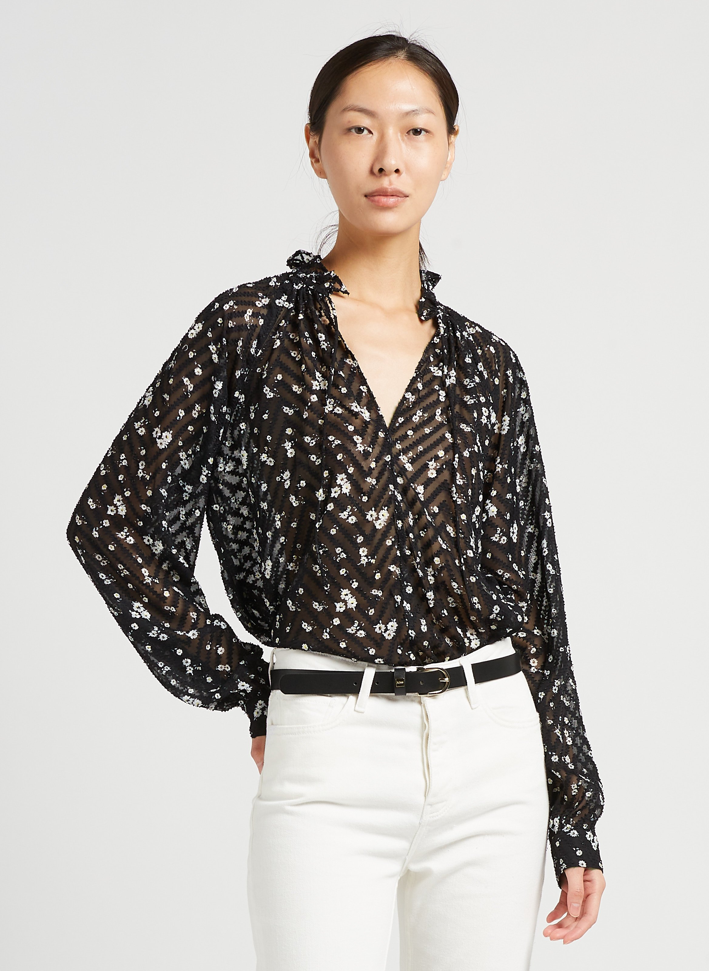 Top Transparente Estampado Dark Meadow Samsoe Samsoe - Mujer | Place ...