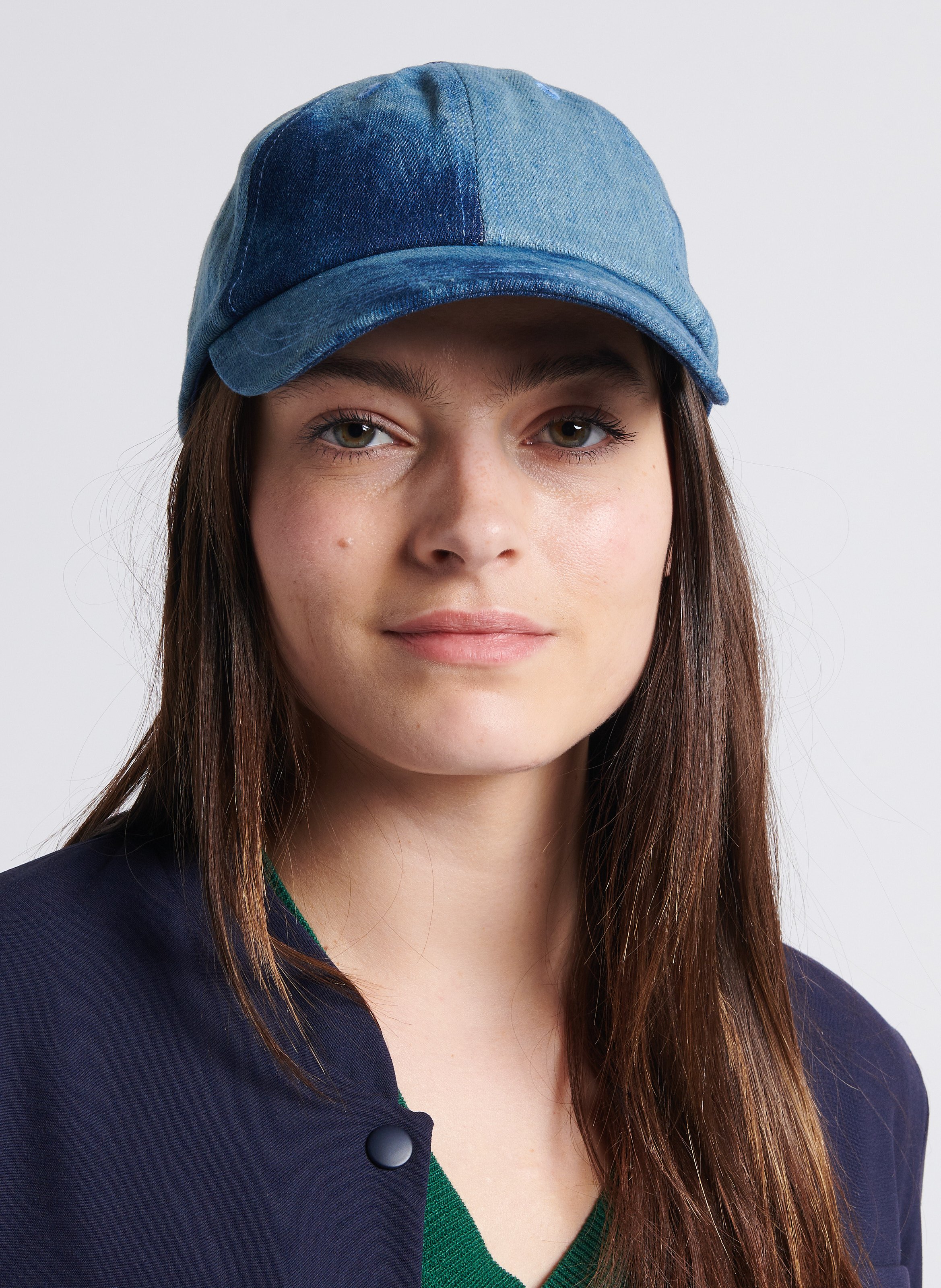 Faded Denim Cap Washed Denim Samsoe Samsoe - Women - F24100019 ...