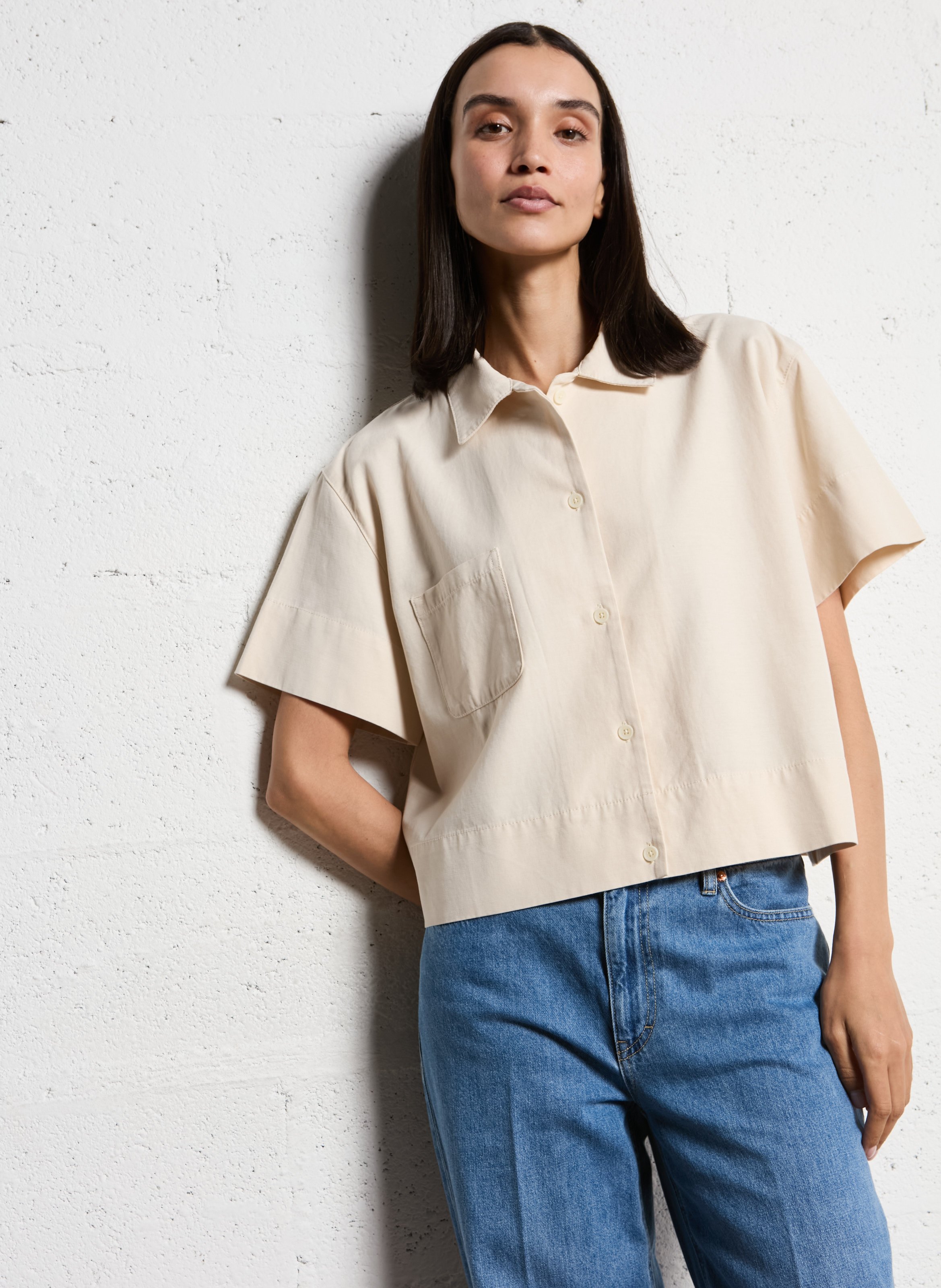 Short straight buttoned shirt Ecume Lab Dip - Women PO1394 | Place des ...