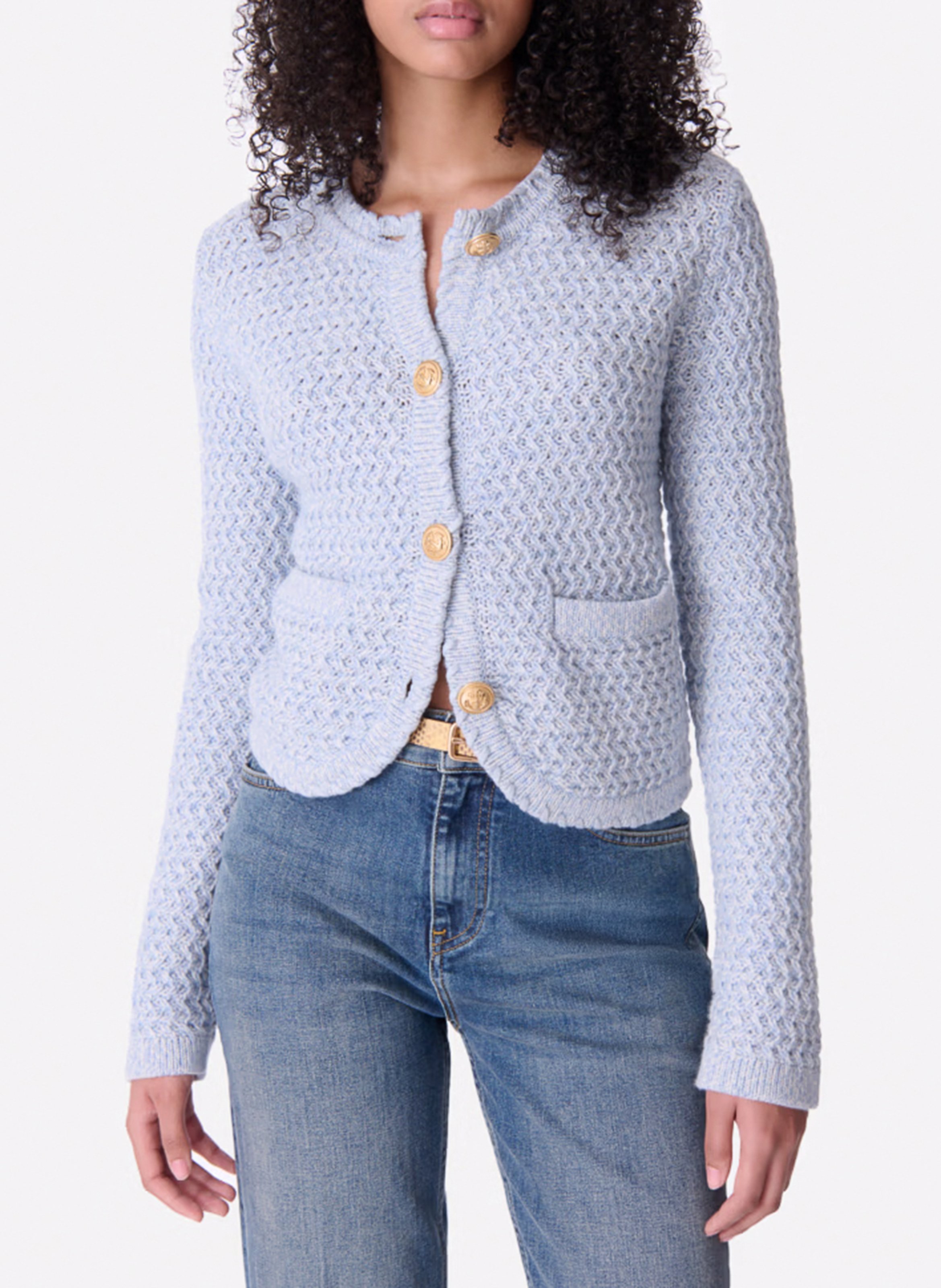 Straight cardigan in wool and cotton blend Neptune Vanessa Bruno ...