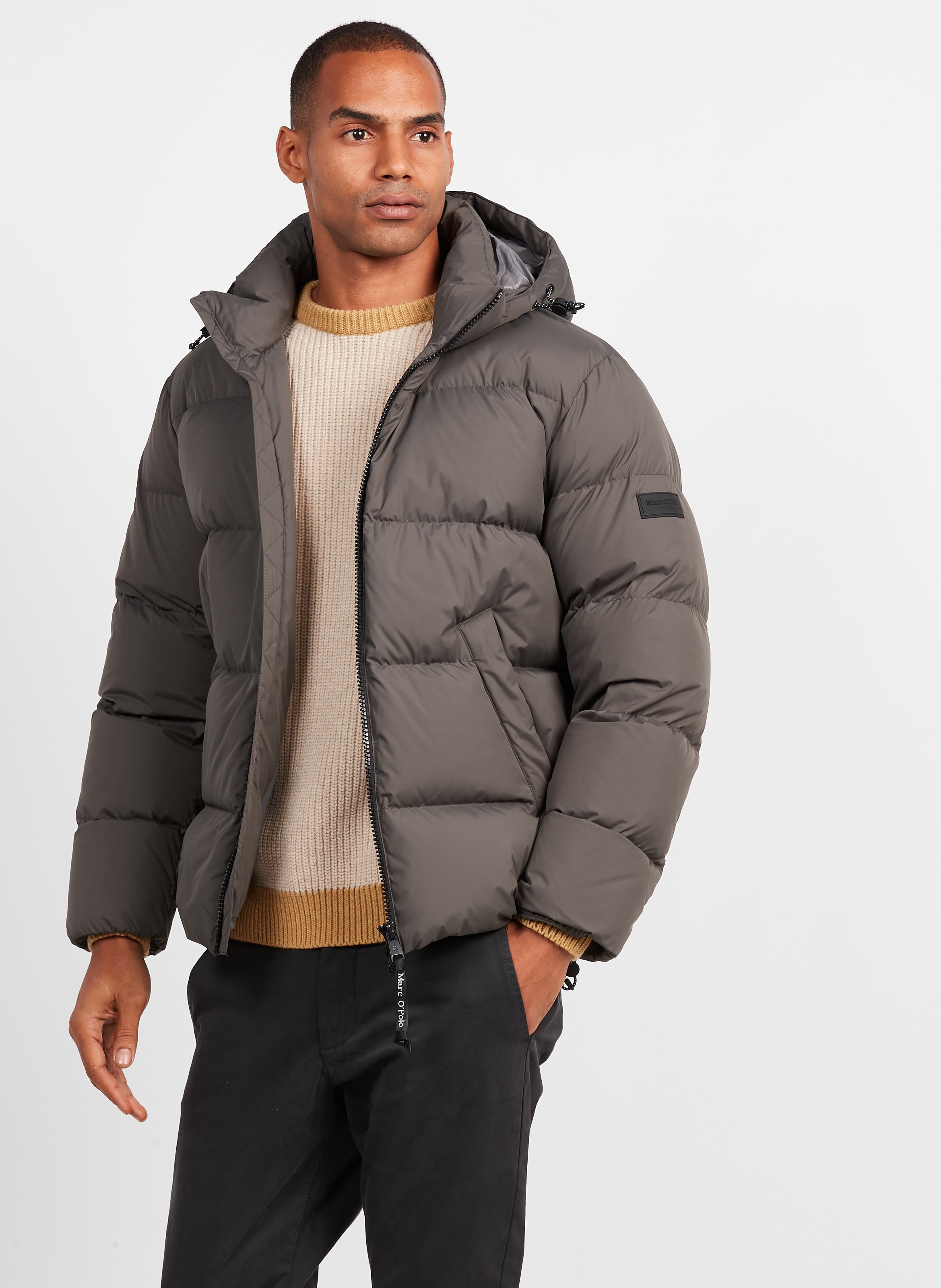 Quilted Padded Jacket With Hood 495-copley Brown Marc O'polo - Men ...