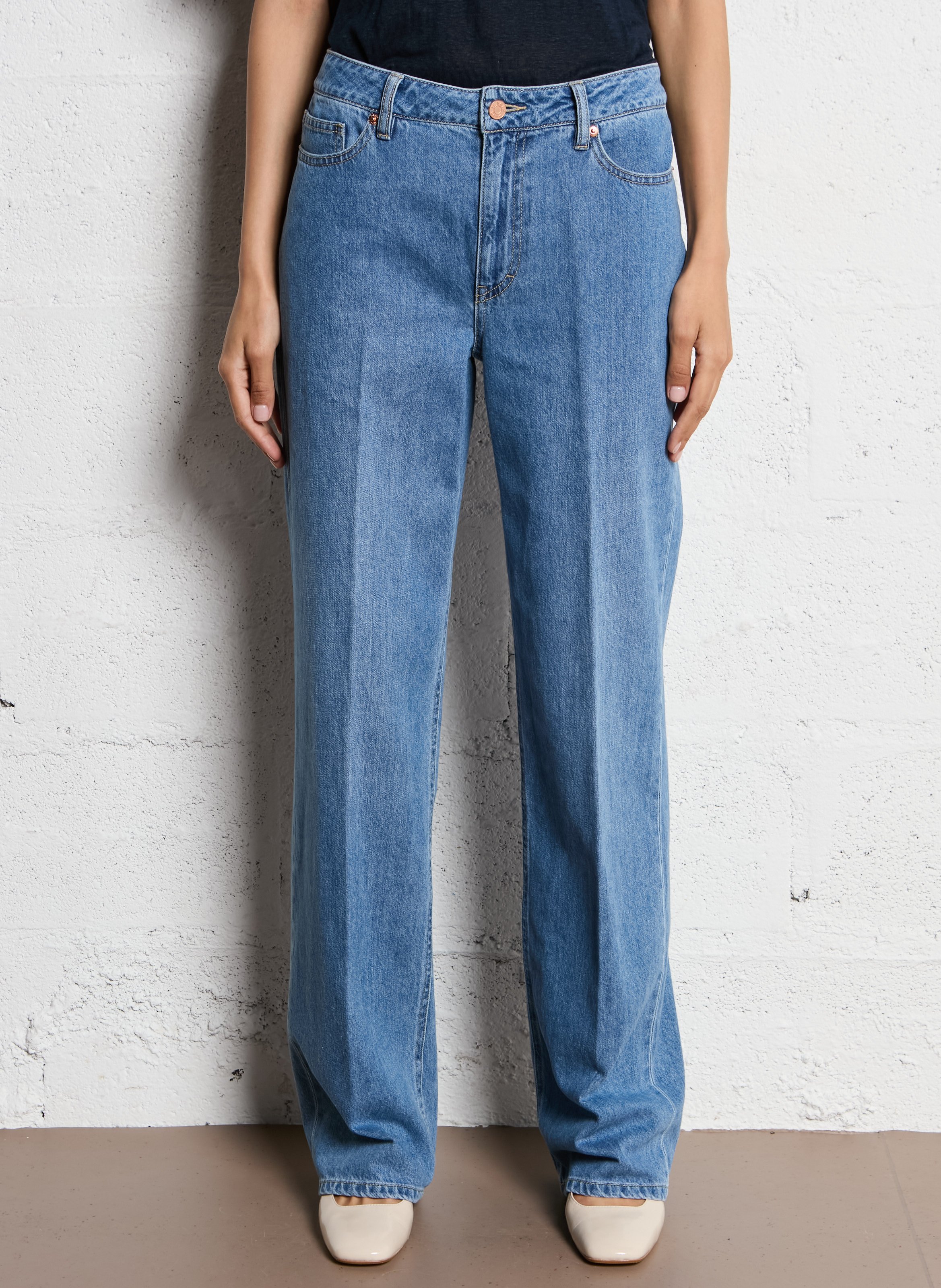 Cotton straight jeans In 21 Lab Dip - Women PO1251 | Place des Tendances
