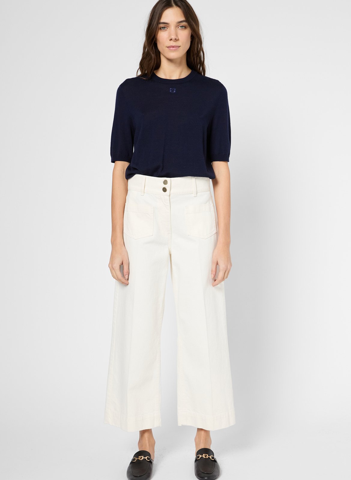 Wide cotton trousers Ecru Gerard Darel - Women DBP91B066 | Place des ...
