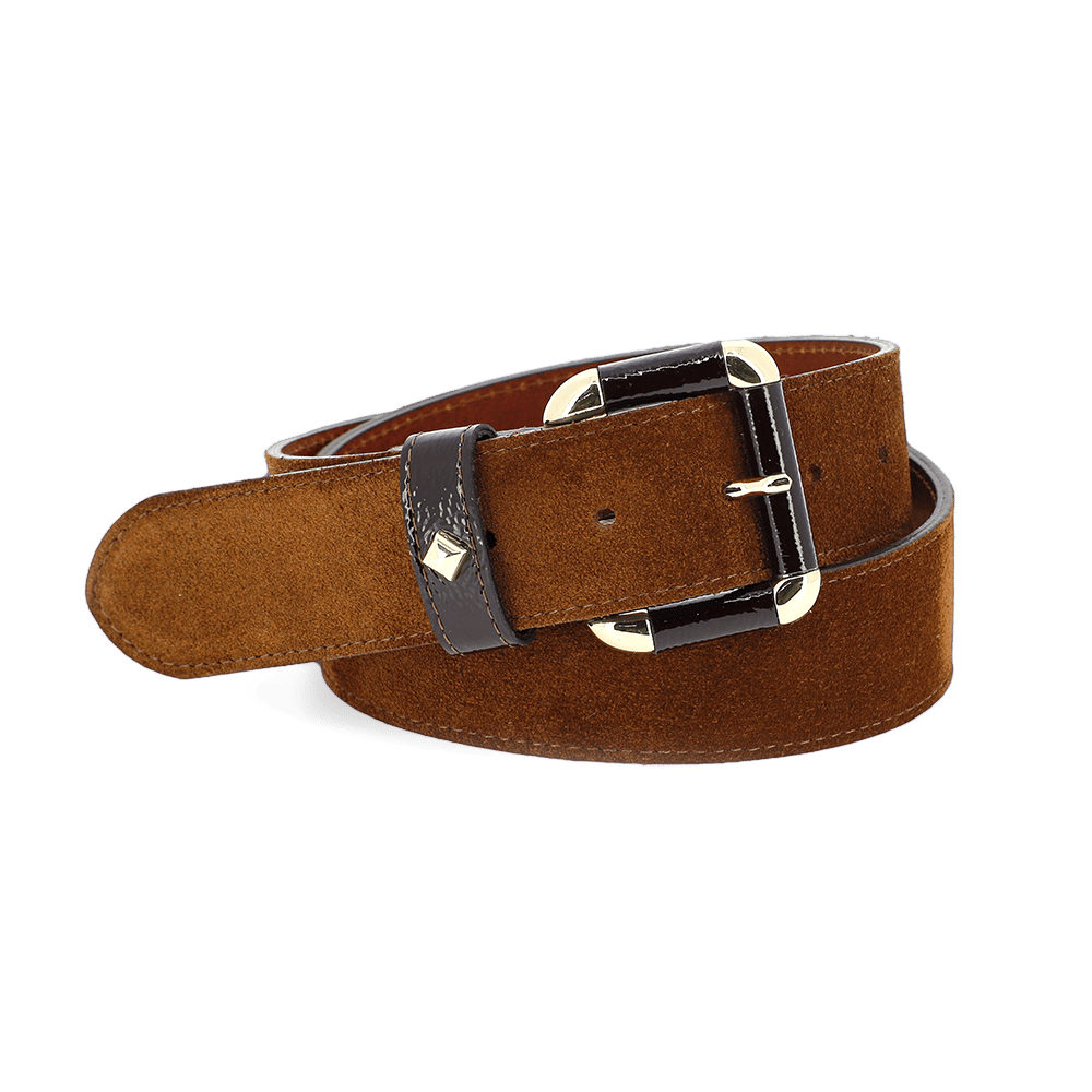 Leather Buckle Belt Choco Camp-crispy Cerise Noire Herbert Frere Soeur ...