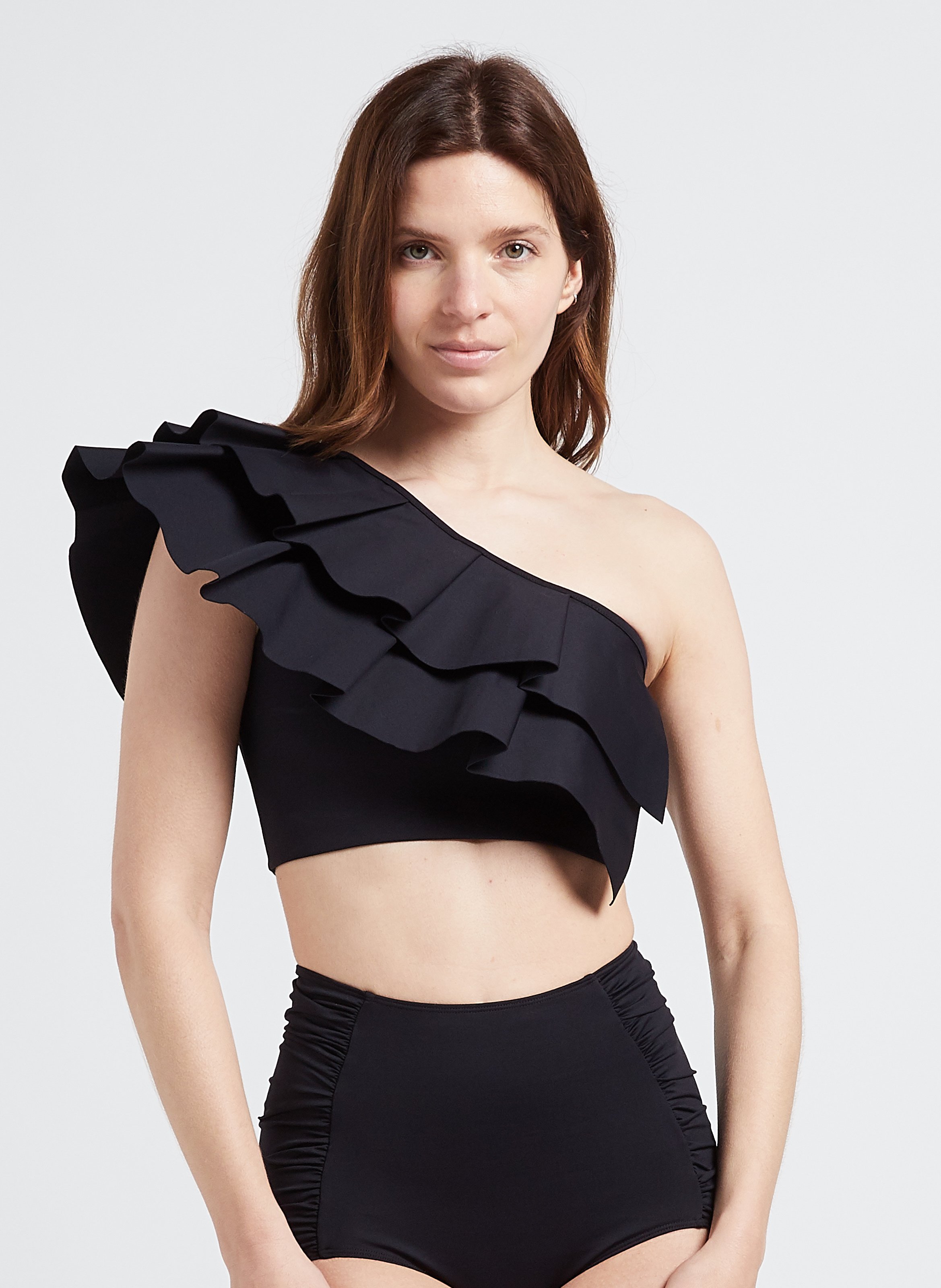 Ruffled bikini Noir Maio Paris - Women ORSAY 2P | Place des Tendances