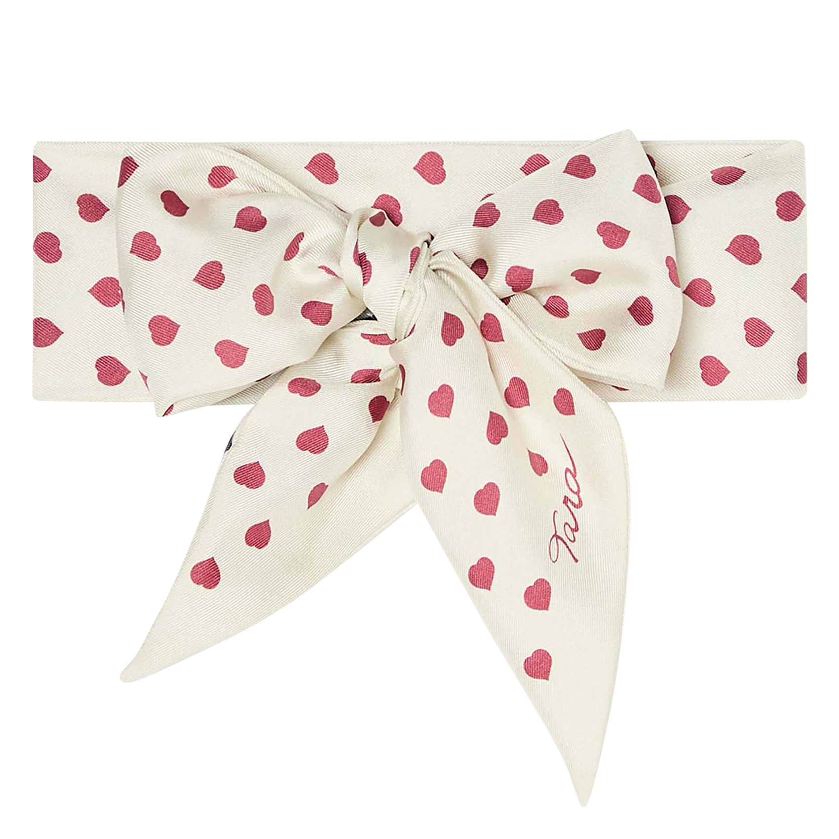 Foulard à motifs mini cœurs en soie Emma Craie Tara jarmon - Femme ...