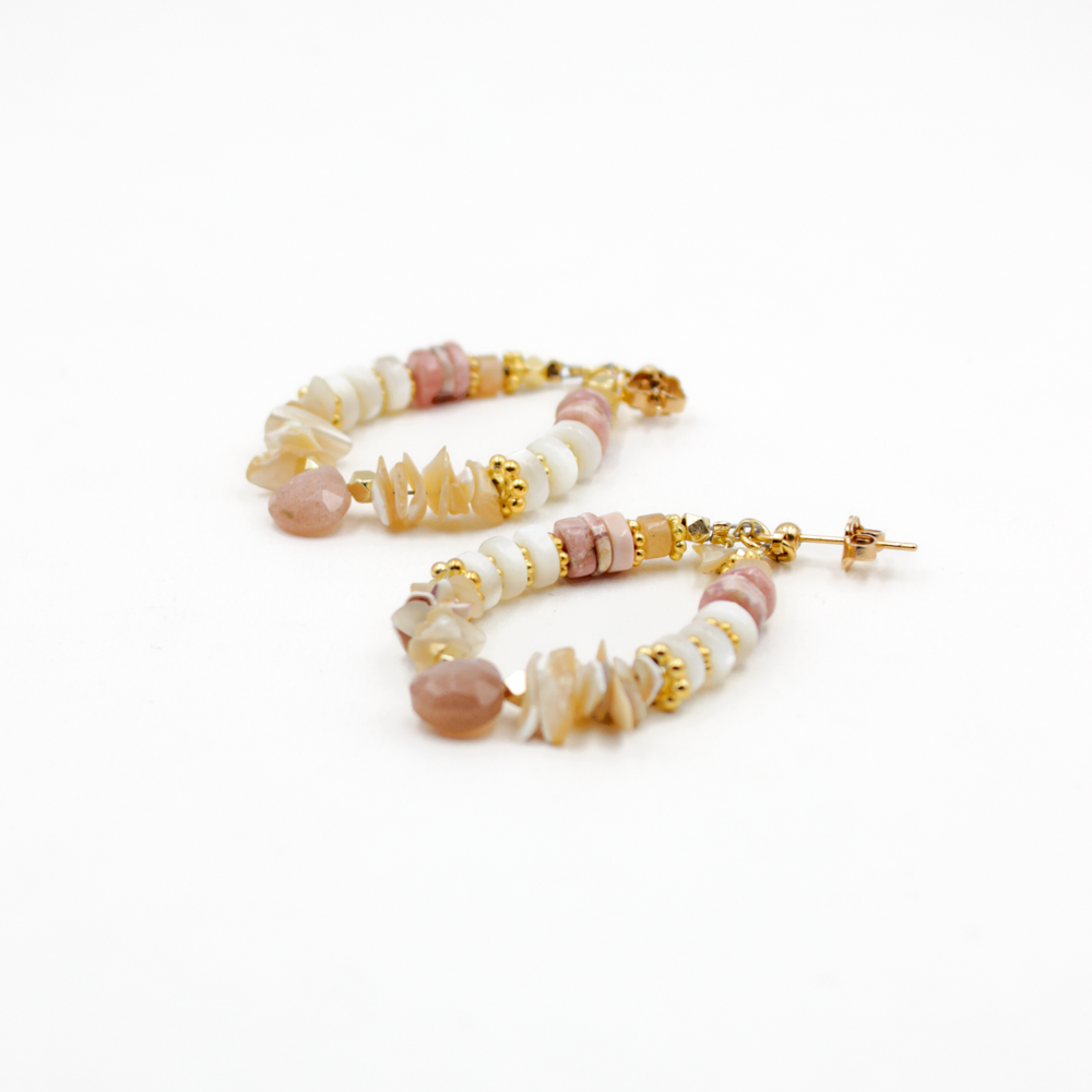 Boucles d'oreilles heishi - elsa Doré L'atelier des dames - Femme ...