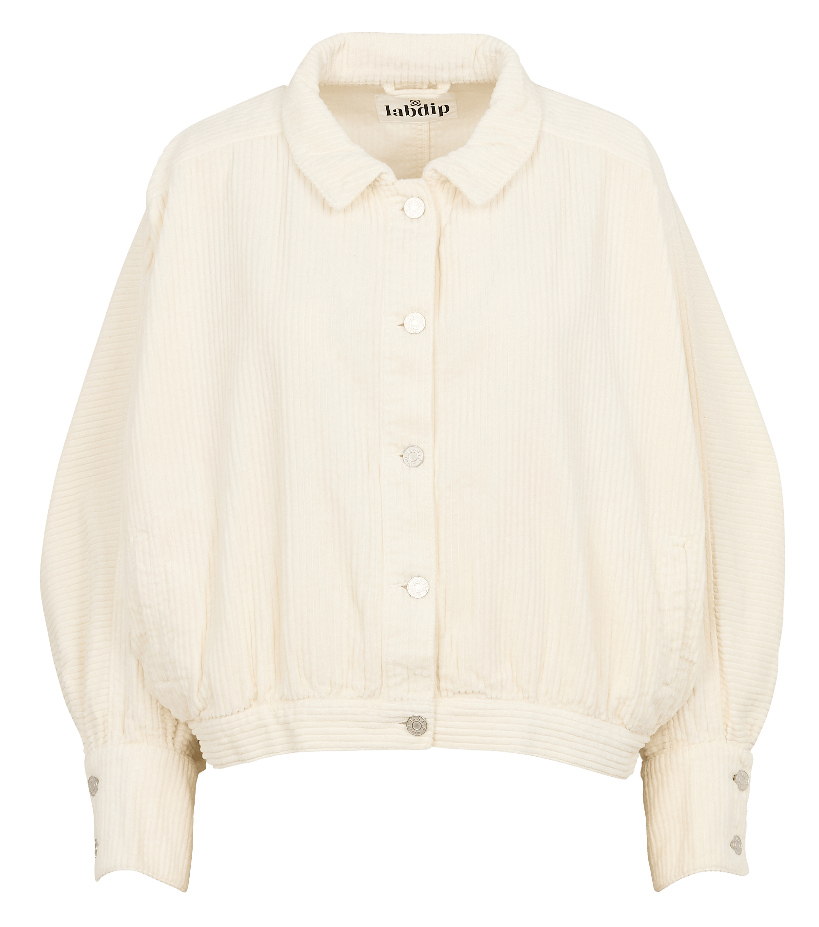 Cotton Jacket With Classic Collar Creme Lab Dip - Women - PO1362-CREME ...